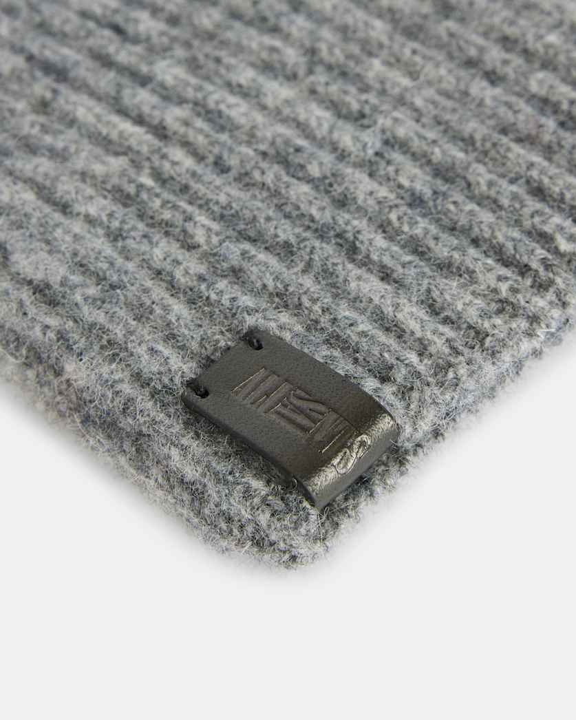 Oppose Boiled Wool Fingerless Gloves Grey Marl | ALLSAINTS